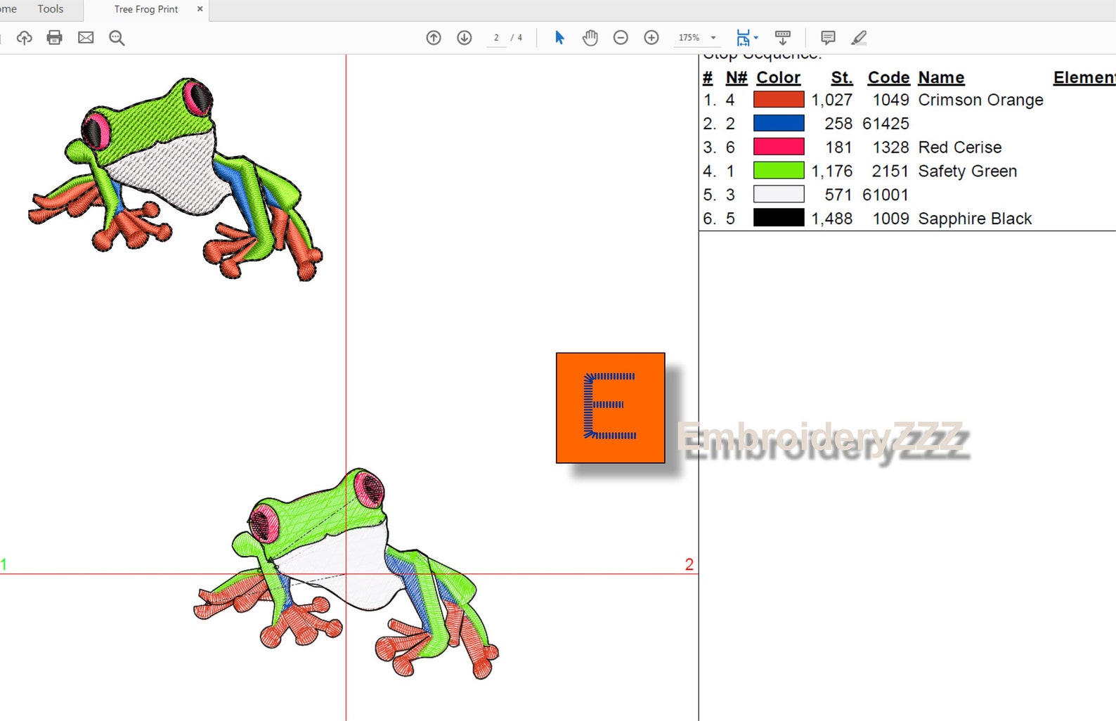 Tree Frog Embroidery Design Pattern. Red Eyed Rain Forest Frog - Etsy