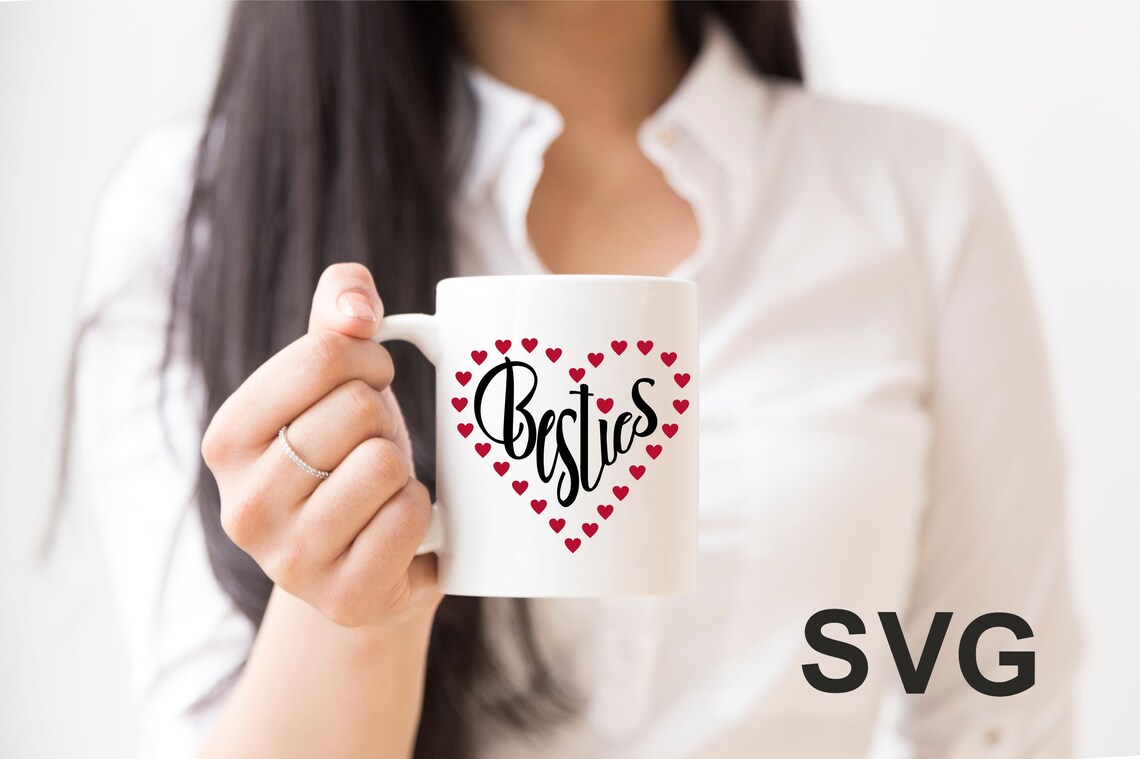 Besties Hearts SVG Cut File, BFF Friends Clip Art (digital Download) - Etsy