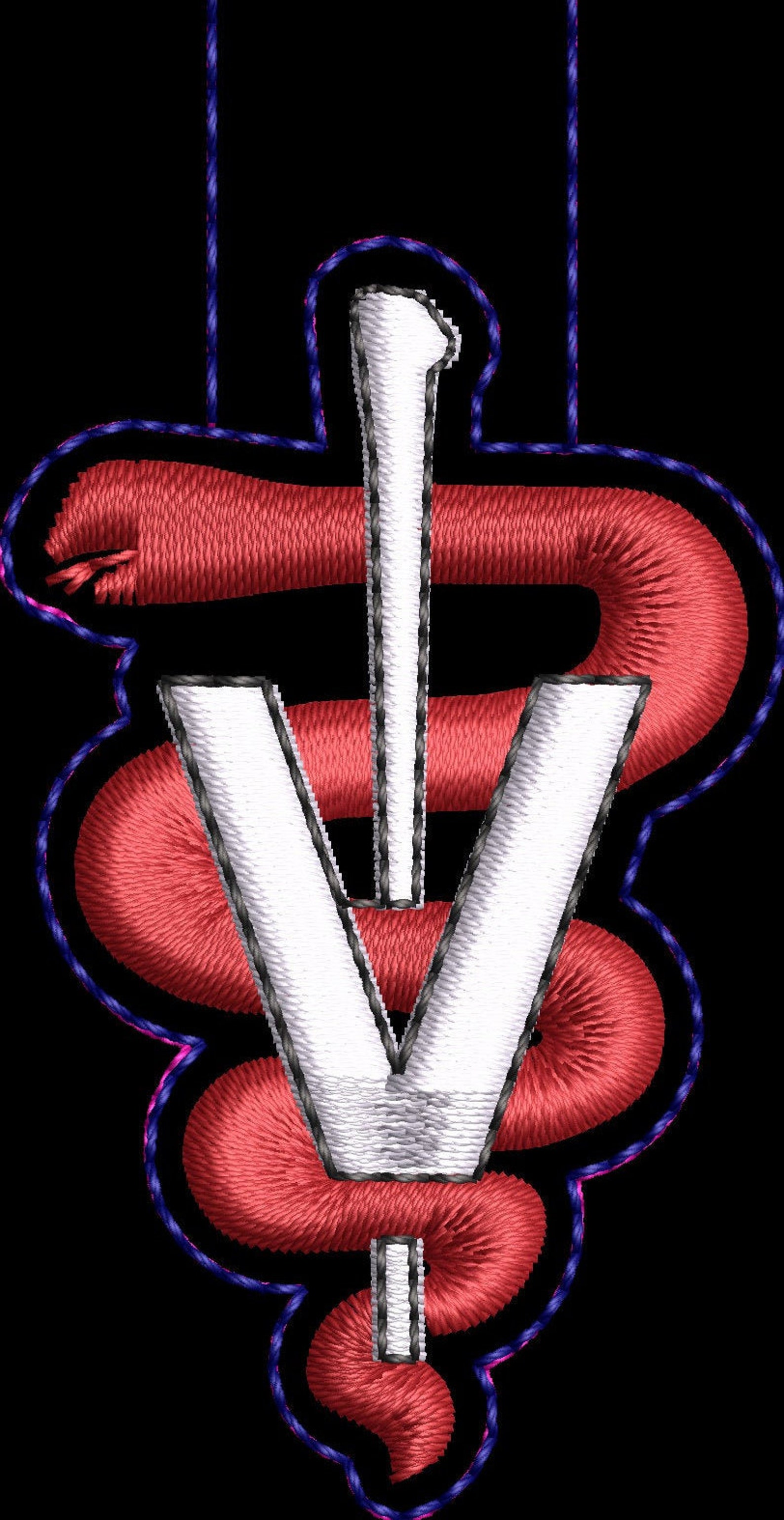 Veterinary Medicine Logo Embroidery Machine File. DVM Snap Tab - Etsy