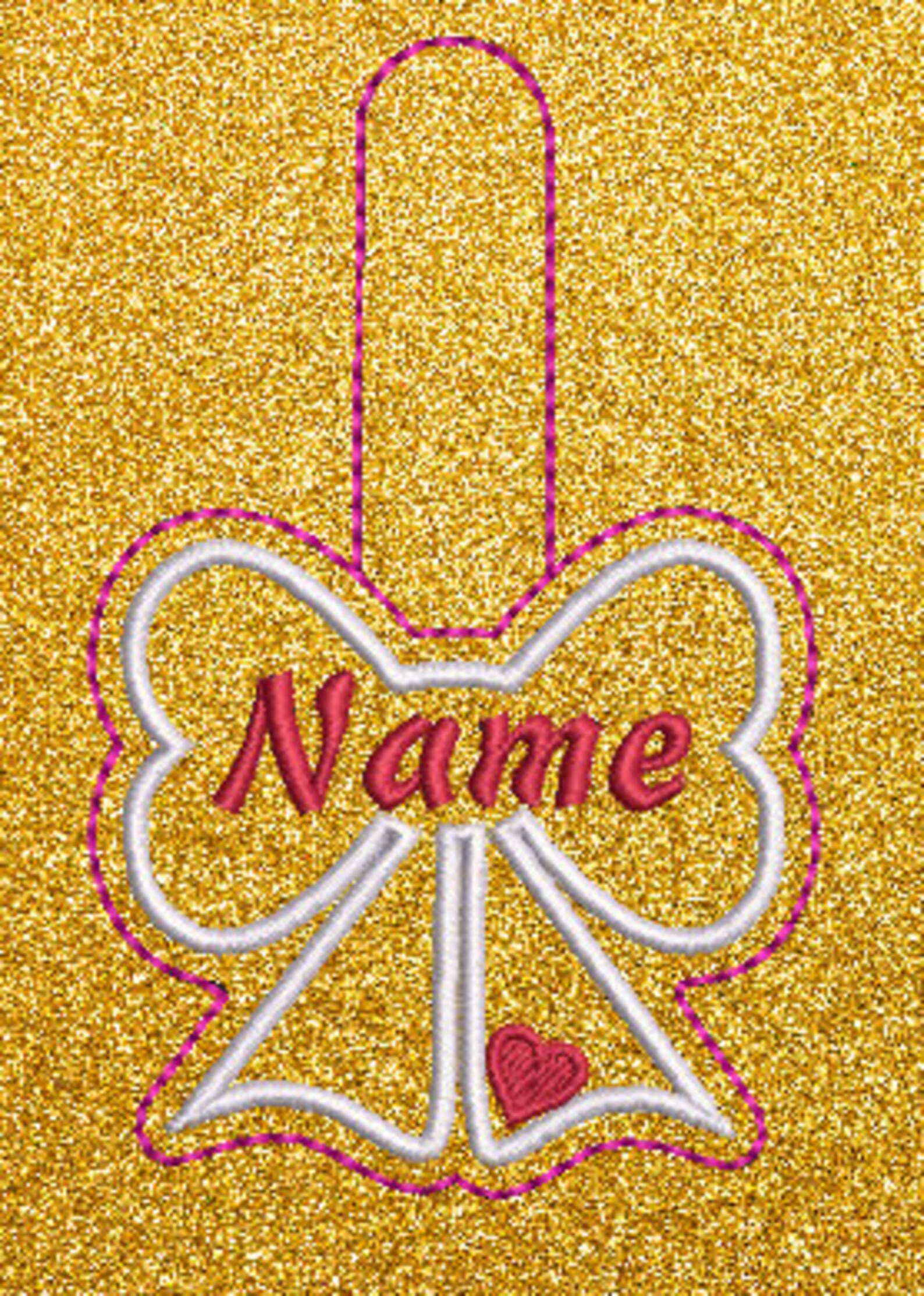 ITH Bow Snap Tab Key Fob Design. Embroidery in the Hoop Key - Etsy