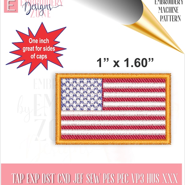 American Flag Embroidery - Etsy