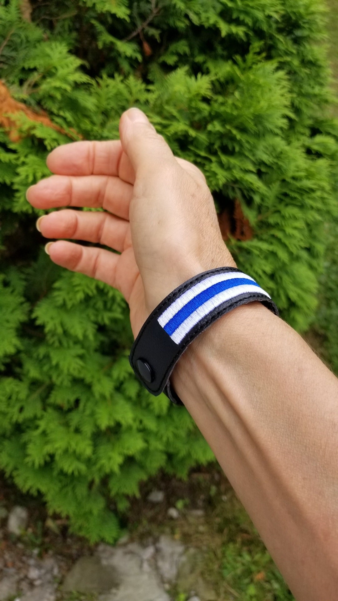 Thin Blue Line Wristband Embroidery Design: 4 Sizes (digital Download ...