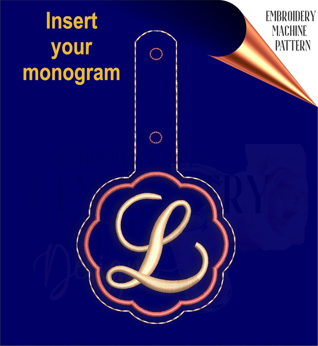 ITH Snap Tab Blank Key Fob Design. Embroidery in the Hoop Key Chain ...