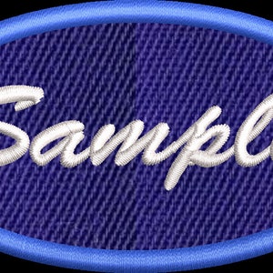 Blank Patches Design Set to Embroider on Twill Fabric. Oval Applique ...