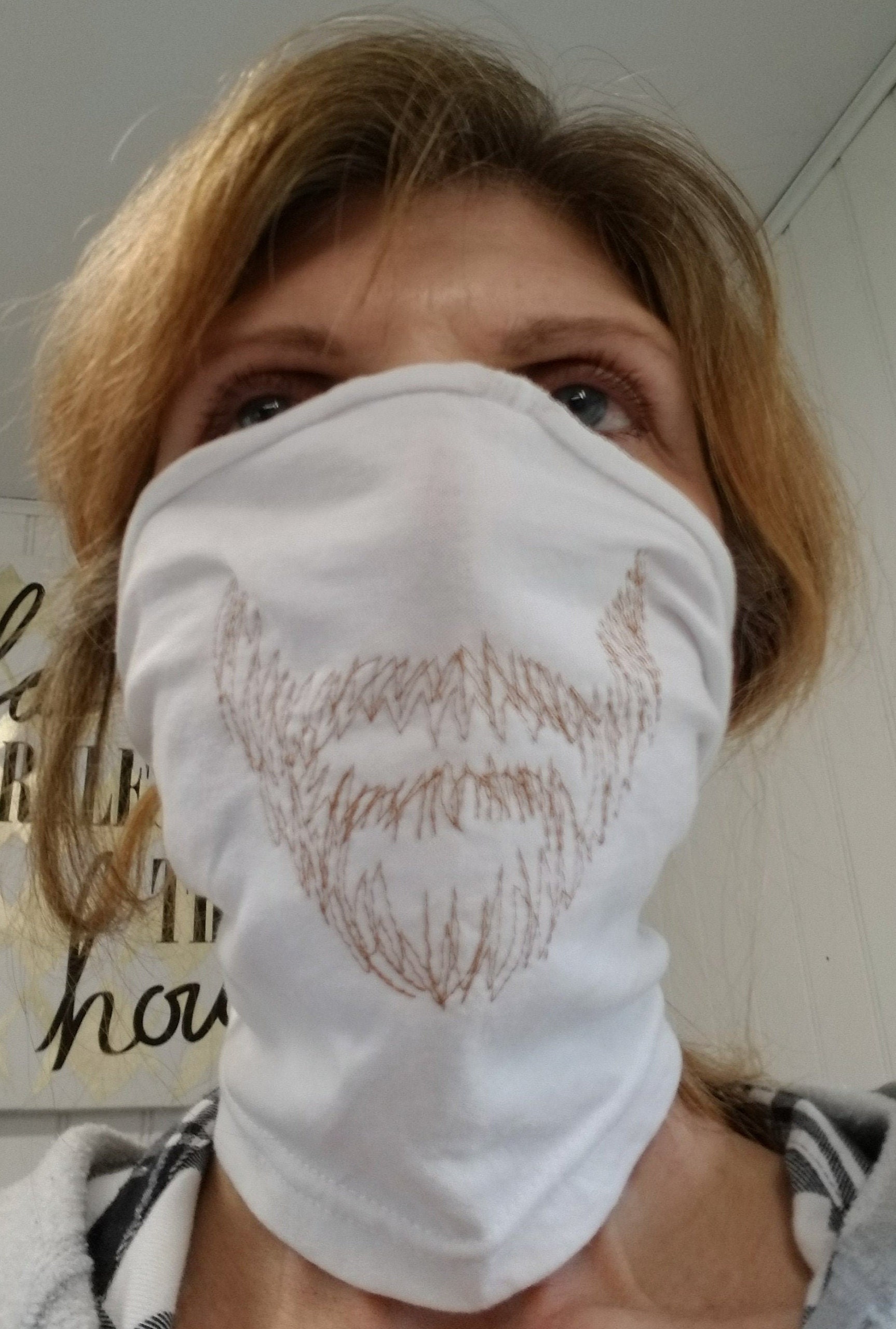 Funny Face Mask Goatee Embroidery Design File. Beard and | Etsy