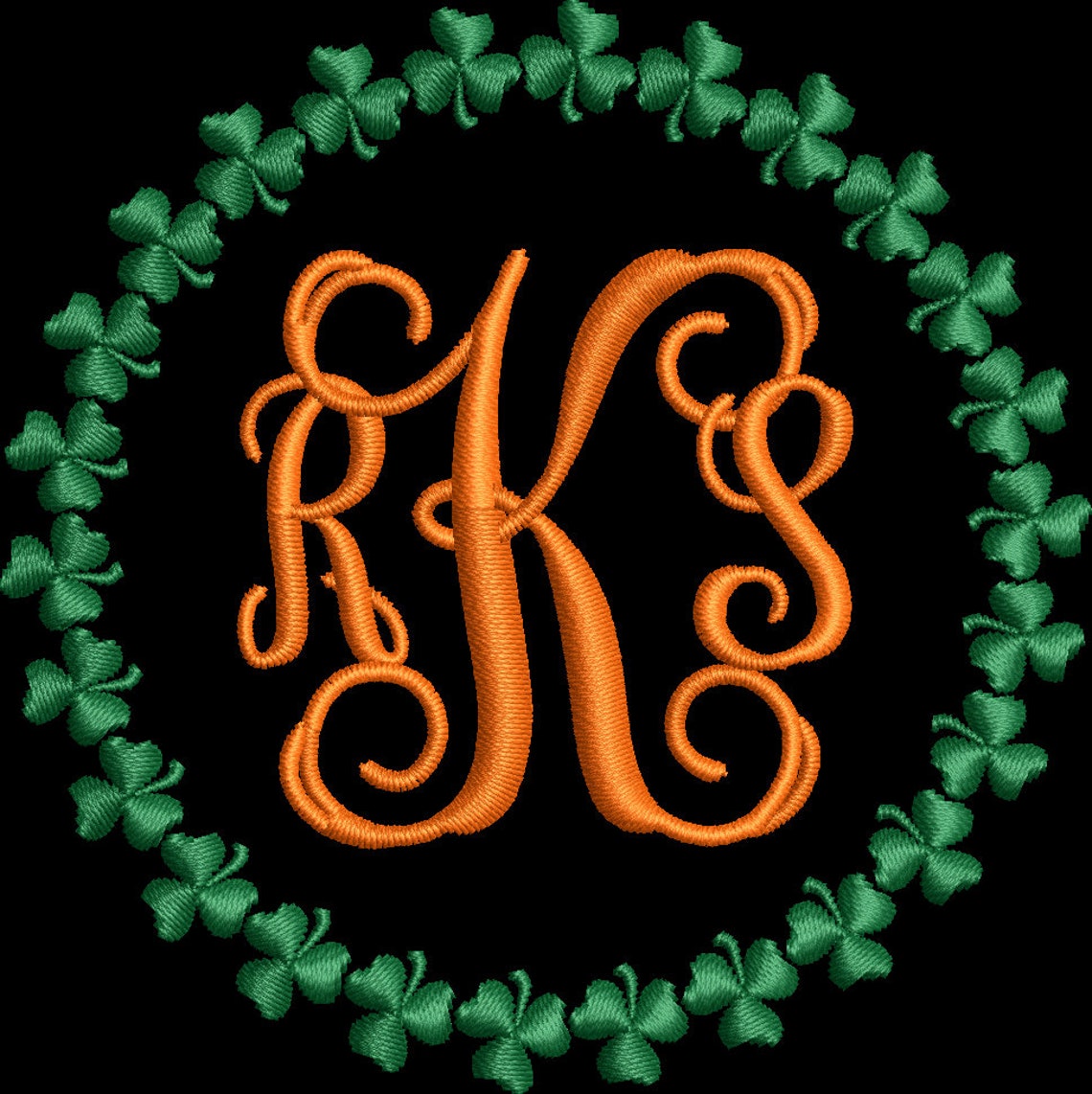 Shamrock Monogram Embroidery Frame Set. Two Sizes Included - Etsy