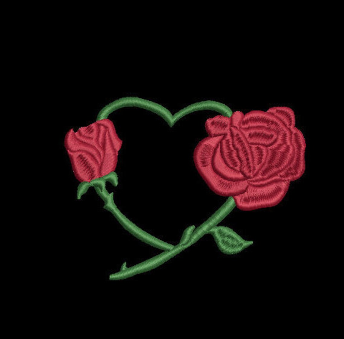 Rose Heart Design for Machine Embroidery. Valentine Monogram - Etsy