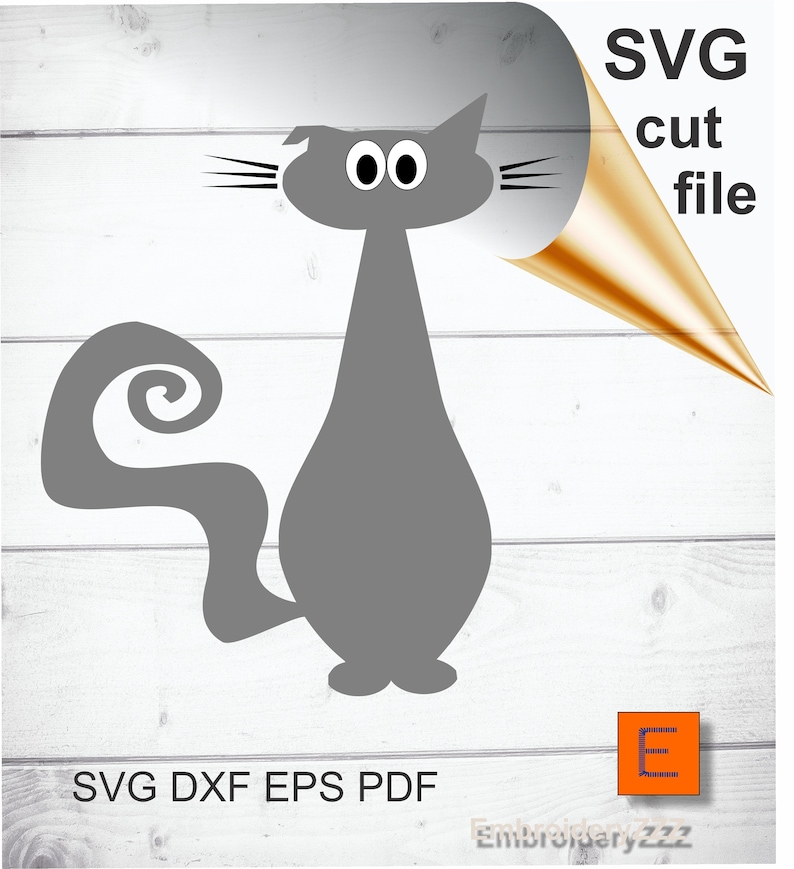 Cat Svg Cut File for Vinyl Cutting Machines and Print. Floppy - Etsy