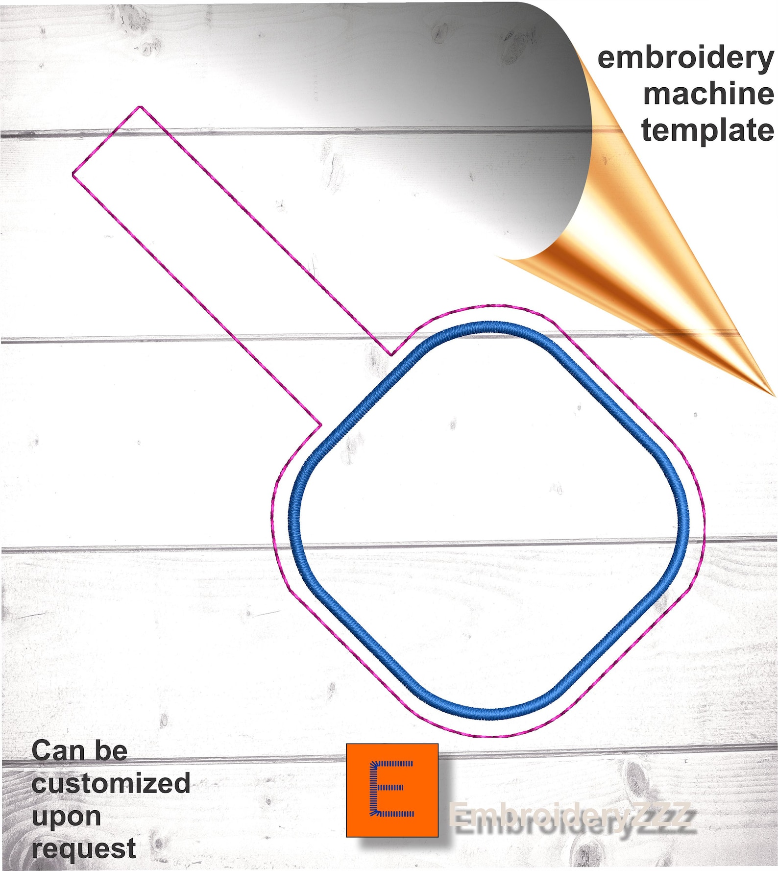 Blank Snap Tab in the Hoop Embroidery Template. Key Fob Pattern, Ith ...
