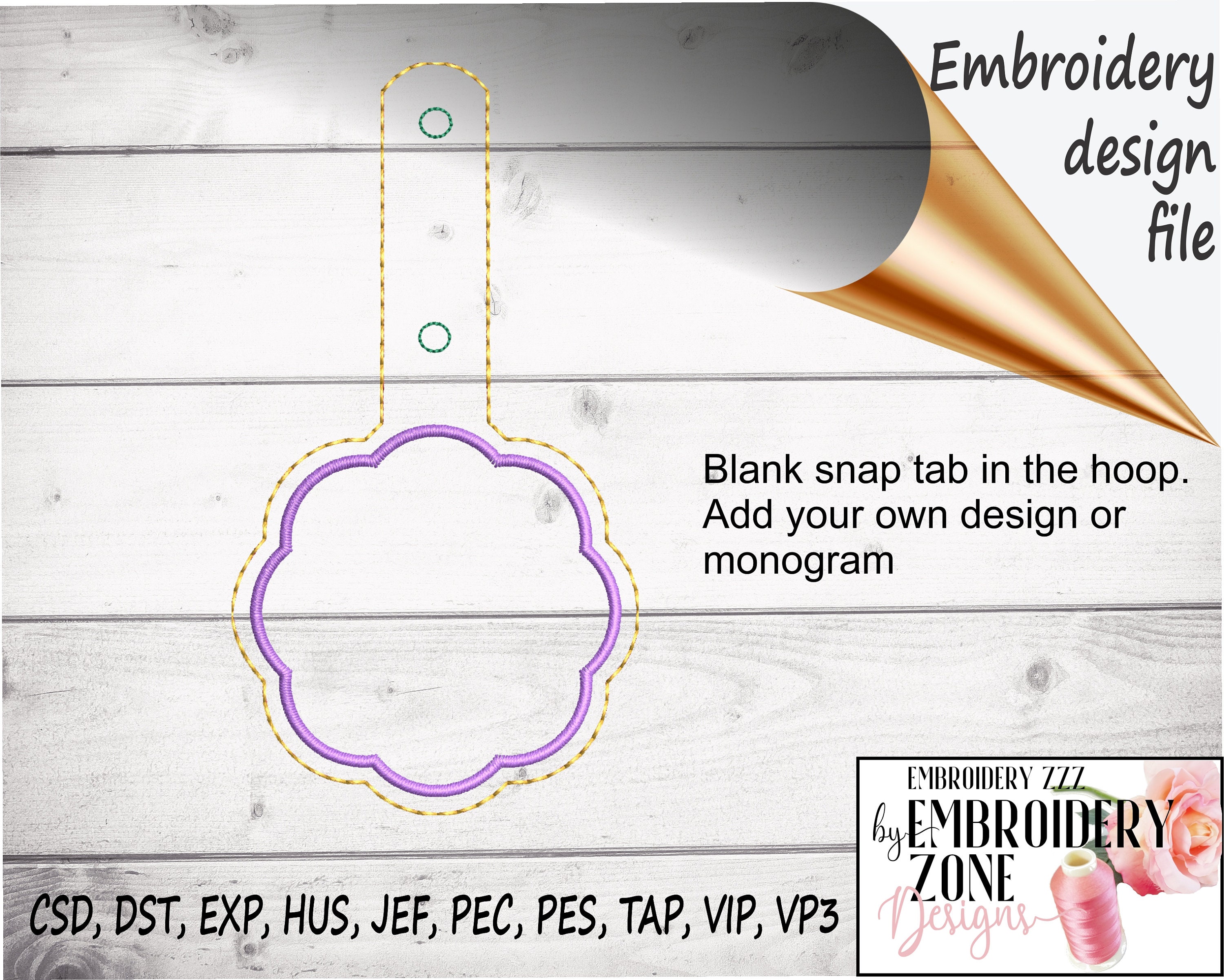 ITH Snap Tab Blank Key Fob Design. Embroidery in the Hoop Key - Etsy