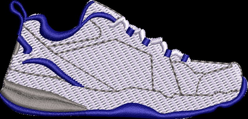 Sneaker Embroidery Design Template. Athletic Running Shoe - Etsy
