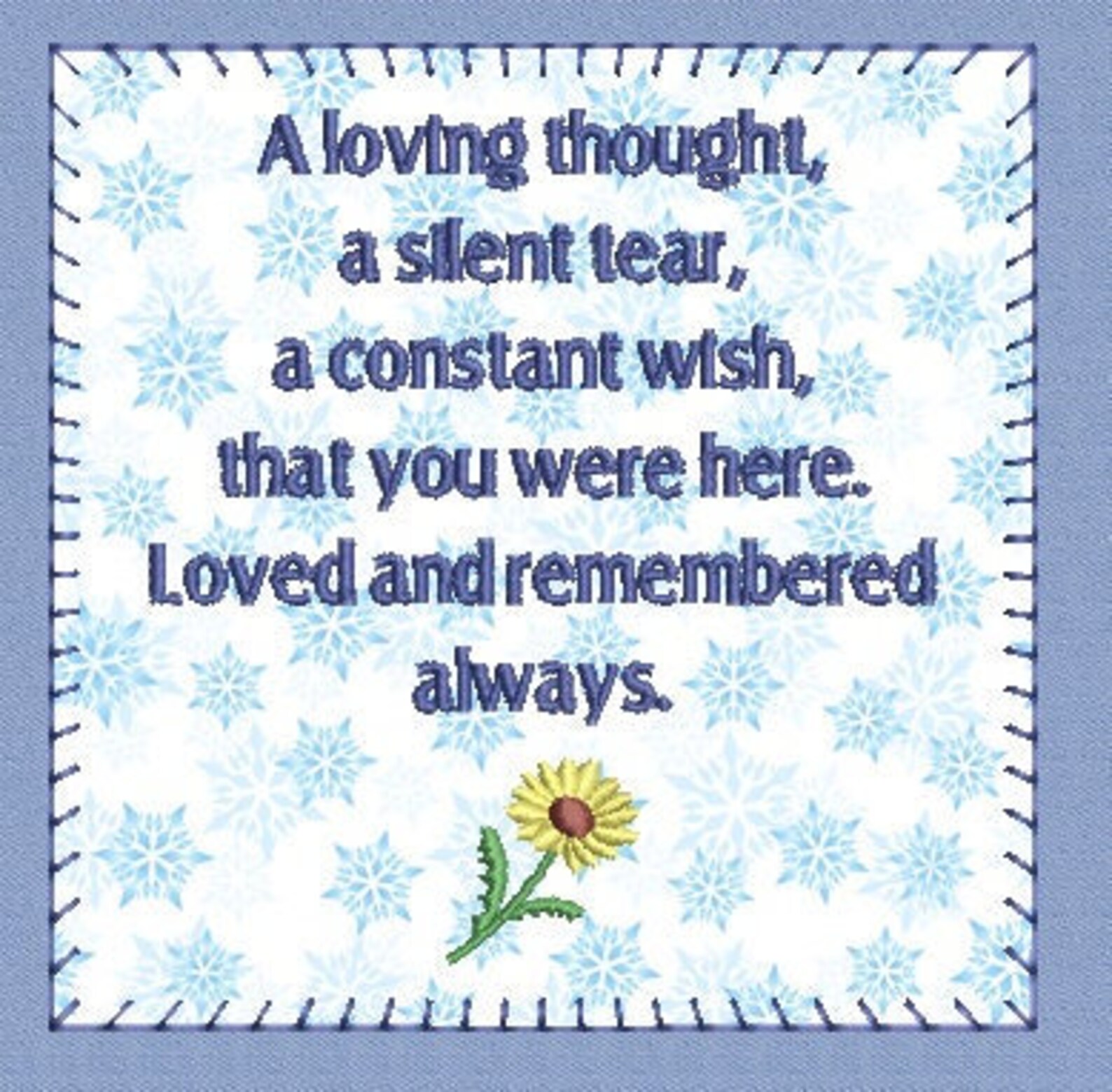Memory Patch Embroidery Design: Sympathy Keepsake, 5x5 Hoop (PES ...