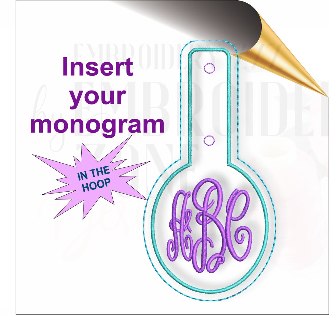 ITH Snap Tab Blank Key Fob Design. Embroidery in the Hoop Key Chain ...