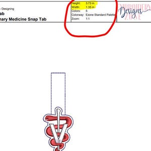 Veterinary Medicine Logo Embroidery Machine File. DVM Snap Tab Pattern ...