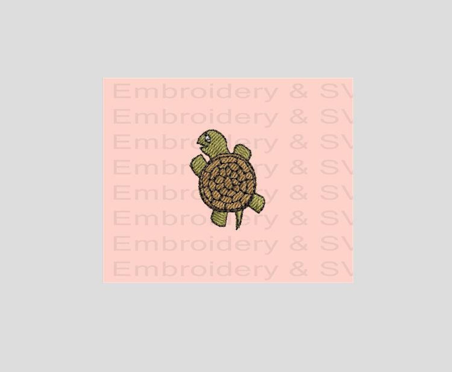 Tiny Turtle Embroidery Design With Extra Small Turtle Pattern | Etsy