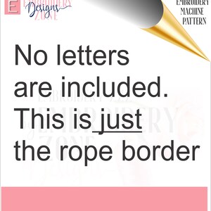 Rope Monogram Embroidery Design File. Circle Border Frame Pattern to ...