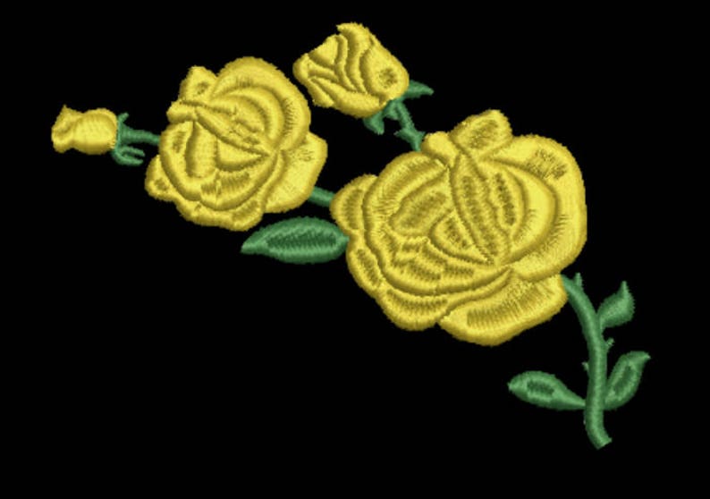 Roses Machine Embroidery Design for Western Shirt. Back and - Etsy