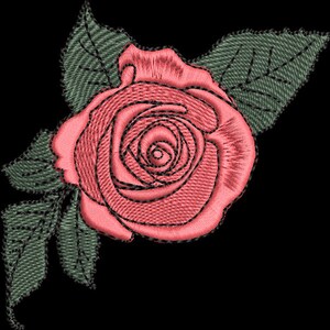 Rose Embroidery Design File, Rose Monogram, Rose Embroidery File, Pes ...