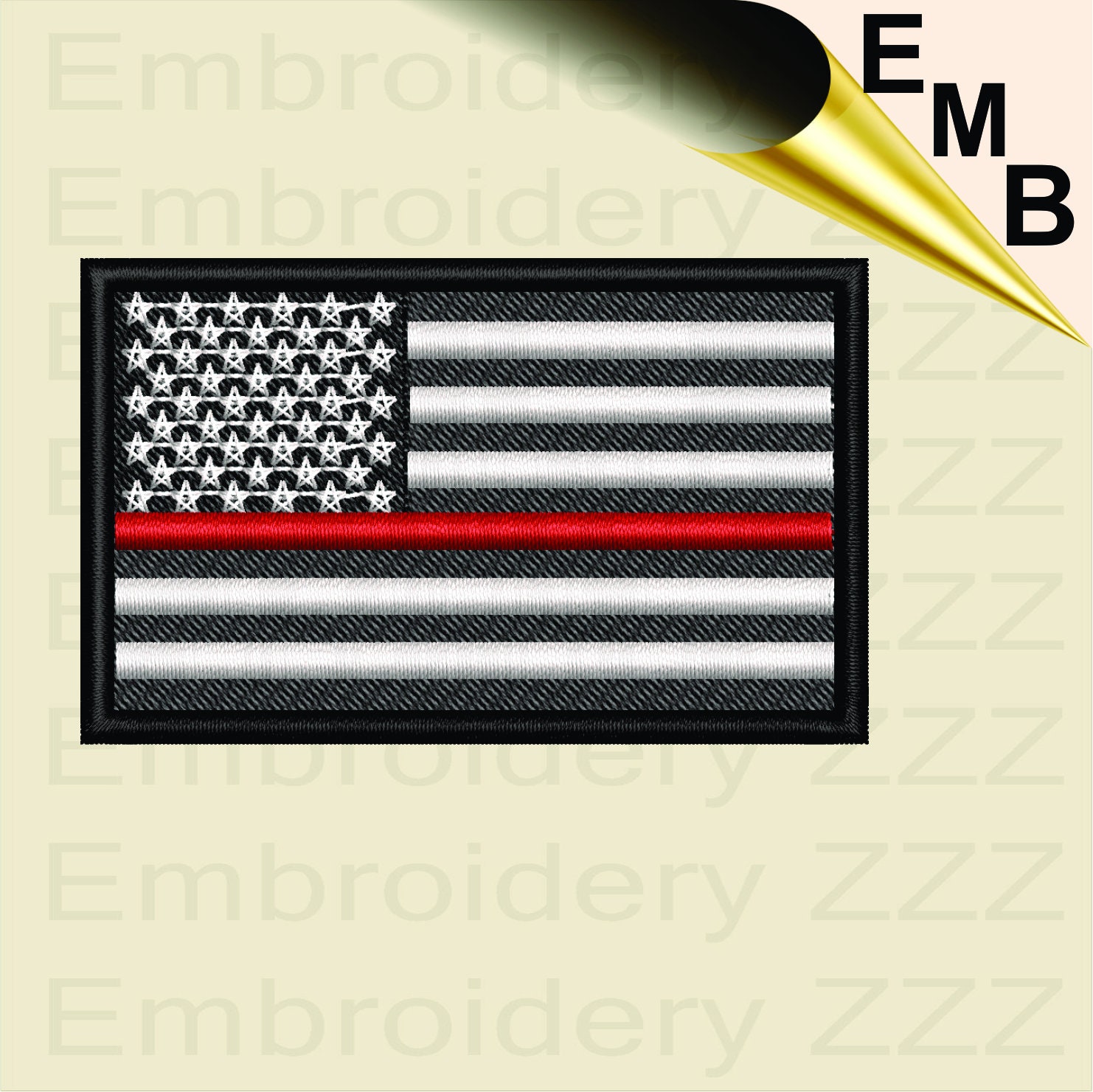 Thin Blue Line Flag Design, Set of 4 Tactical US Flags. Blue Lives ...