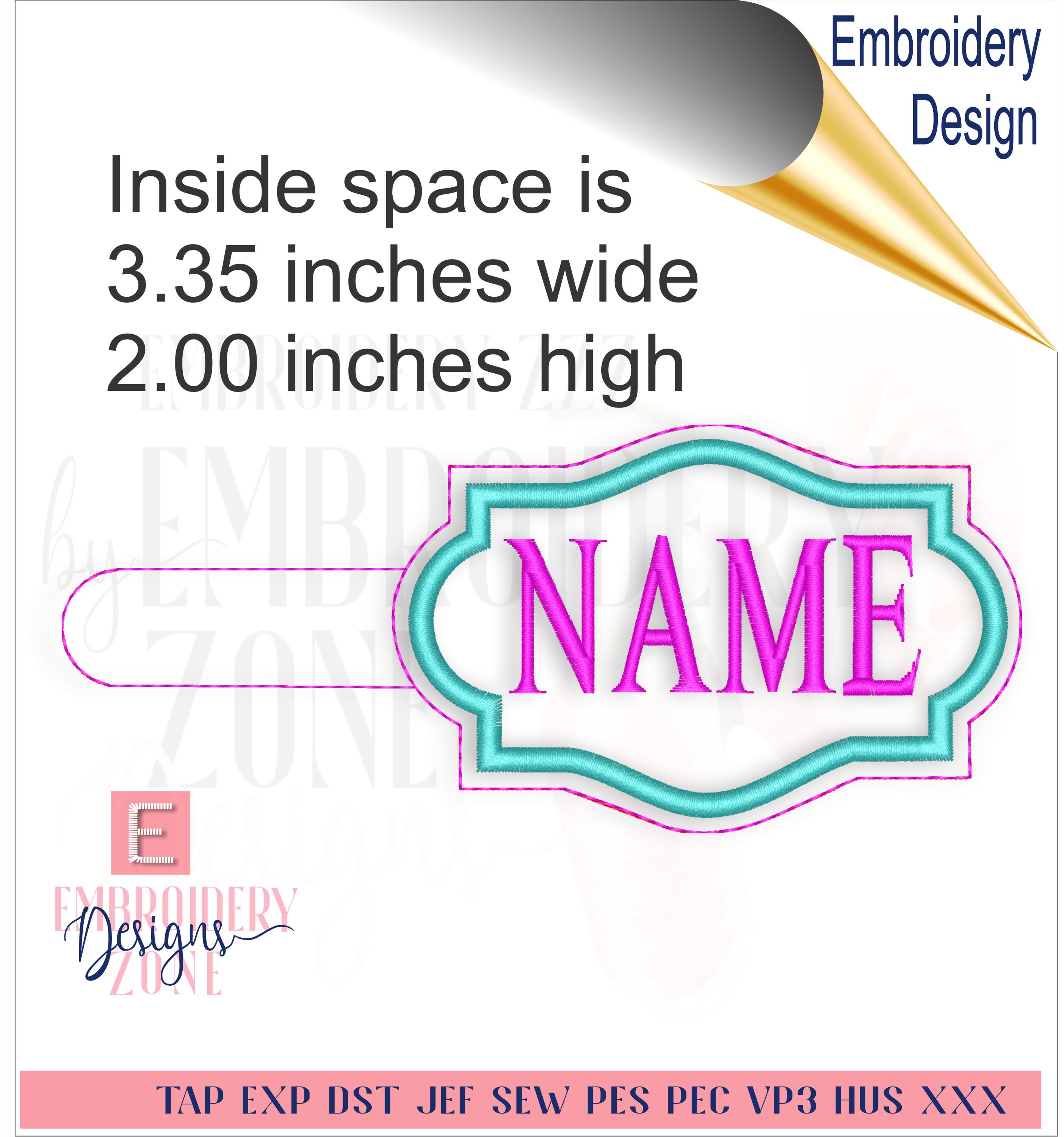 Blank Snap Tab: In-the-hoop Embroidery Design (digital File) - Etsy