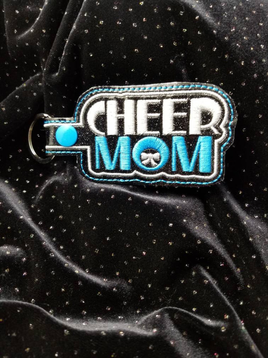 Cheer Mom Key Chain Embroidery Design in the Hoop Snap-tab - Etsy
