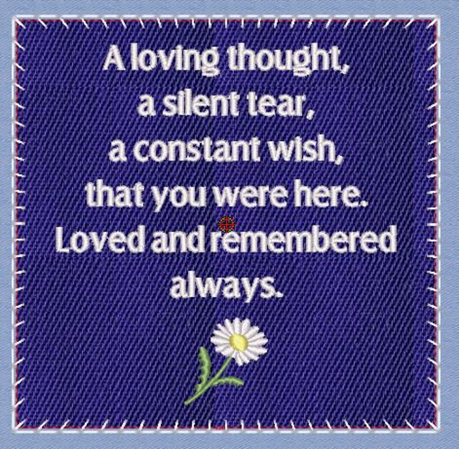 Memory Patch Embroidery Design: Sympathy Keepsake, 5x5 Hoop (PES ...