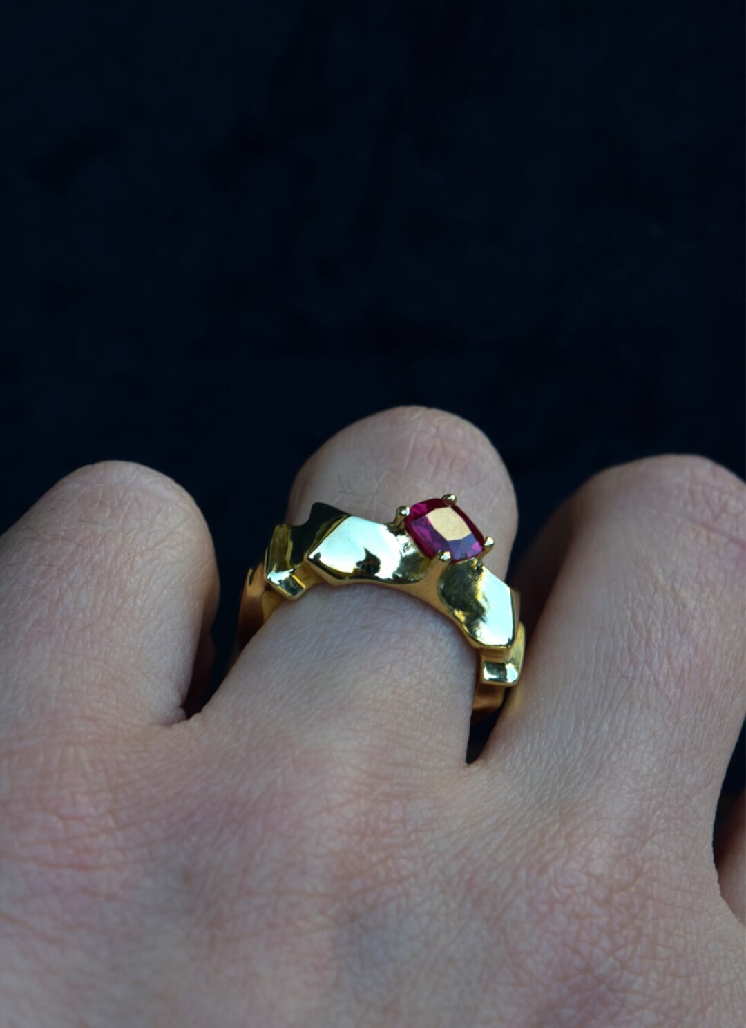 Bronze Signet Ring, Solid Bronze Ring With Stone, Bronze Ring ...