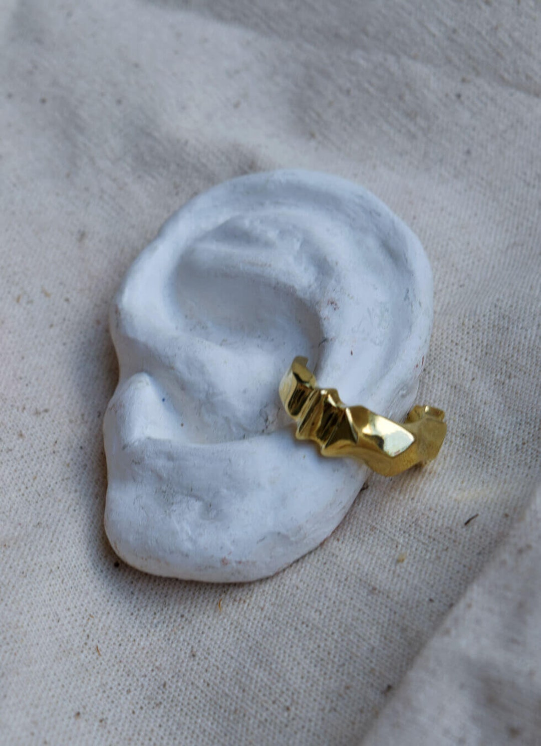 Bronze Chunky Ear Cuff, Bronze Ear Cuff, Statement Ear Cuff, Geometric ...