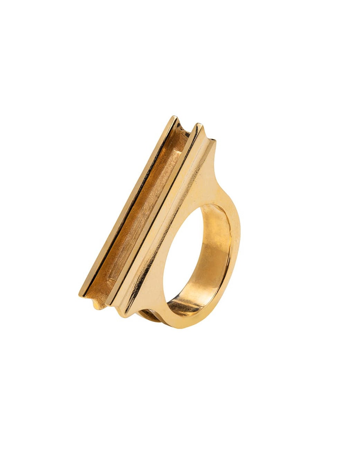 Modernist Abstract Ring, Brutalist Gold Ring, Sculptural Gold Ring ...