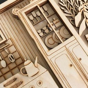 Layered Kitchen Picture for Laser Cutting - Etsy