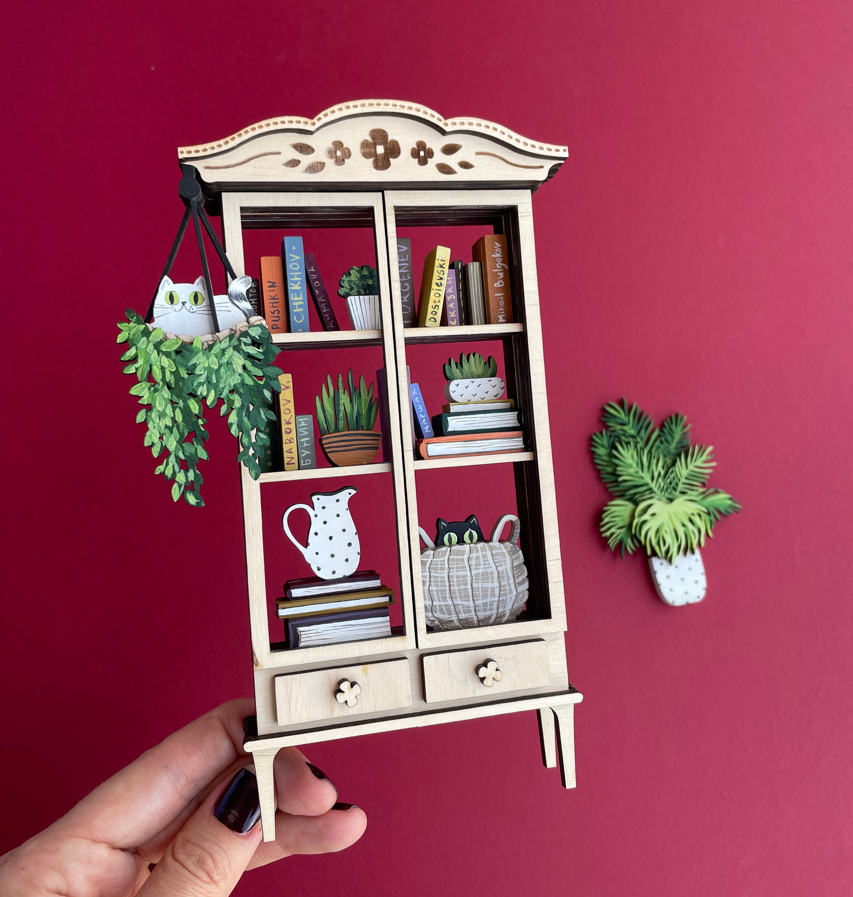 Bookcase Svg Plant Svg Multilayer Laser Cut File House Plants Layered ...