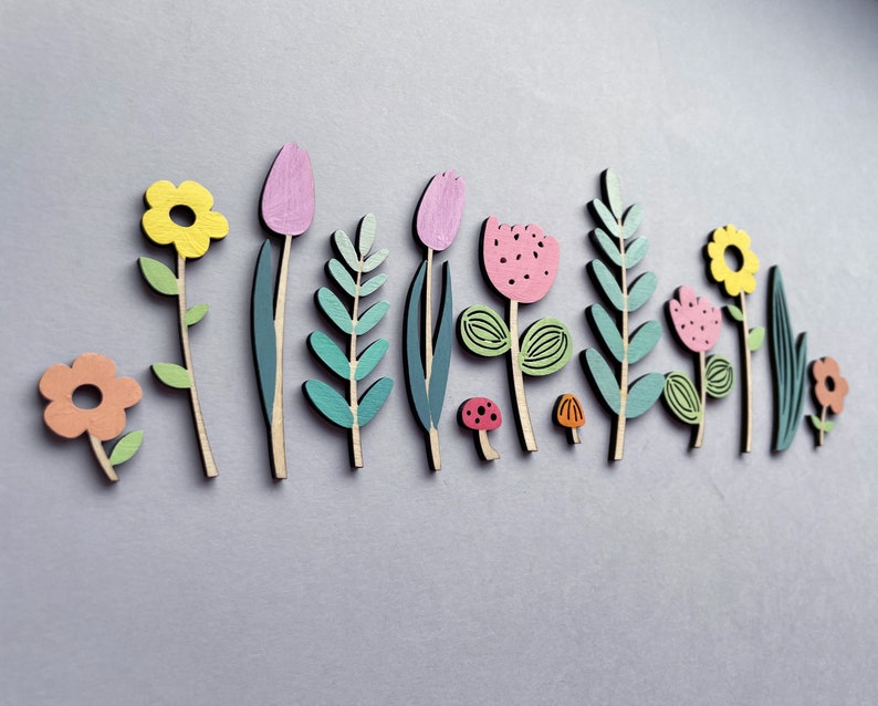 Spring Flowers Laser Cut Files, Grass Svg, Floral, Tulip Laser Cut ...