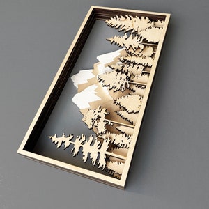 Layered Forest Svg Mountain Svg Wall Hanging Cut File Layered Mountain ...