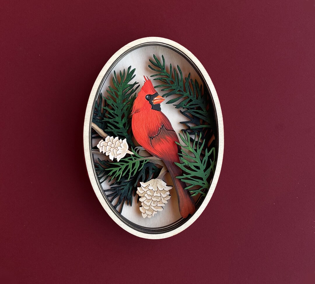 Cardinal Ornament Cardinal Christmas Ornament Cardinal Svg Cardinal ...