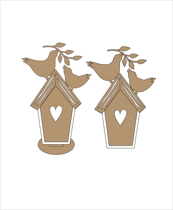 Bird House Svg Files Cricut Silhouette Scrapbooking Chipboard - Etsy