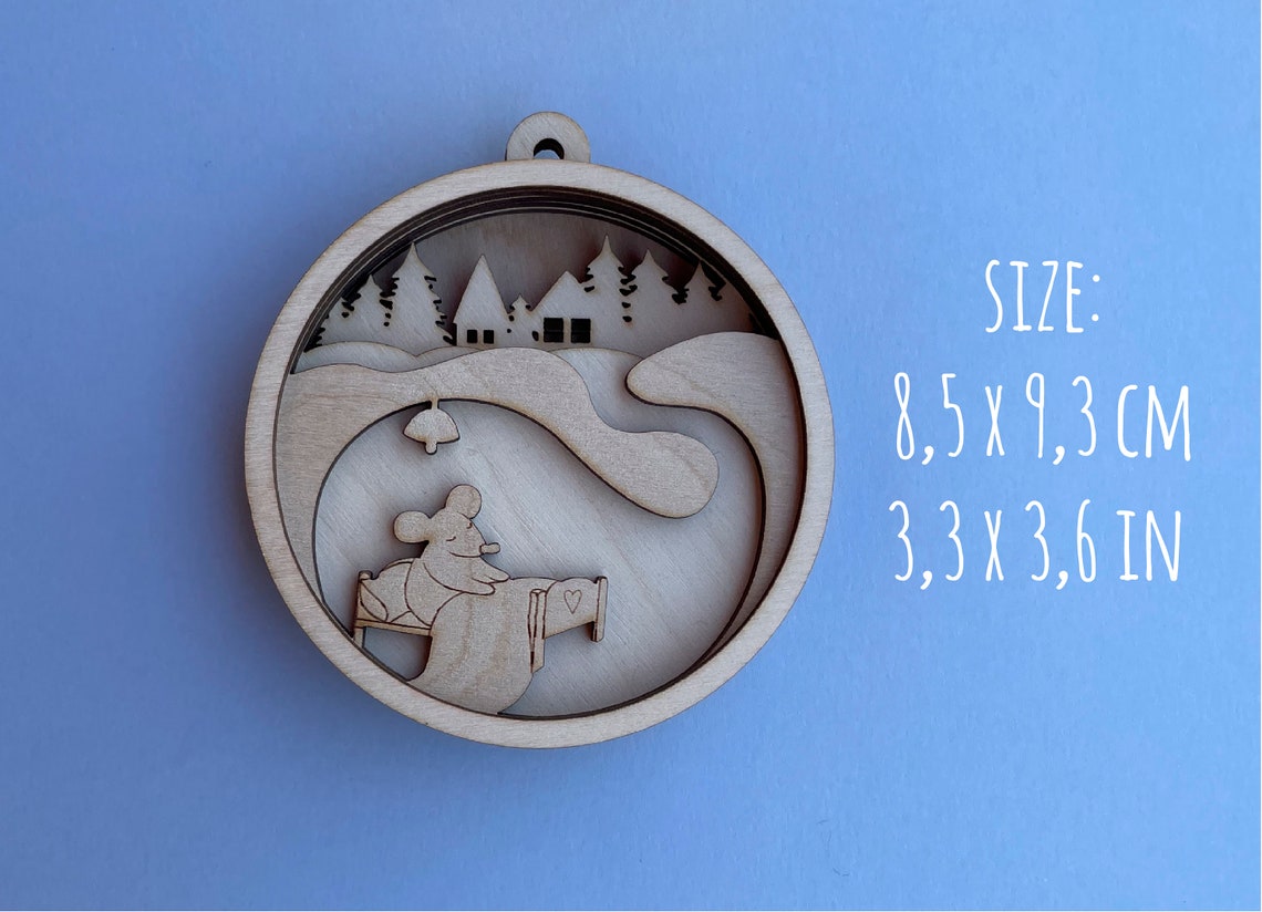 Christmas Winter Ornament Laser Cut, Cnc Files, Christmas Tree Decor ...