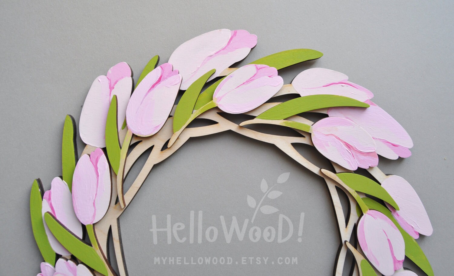 Wreath Svg Tulip Wreath Ornament Svg Laser Cut Files Easter - Etsy