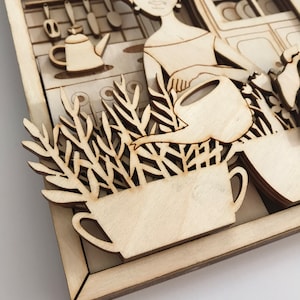 Layered Kitchen Picture for Laser Cutting - Etsy