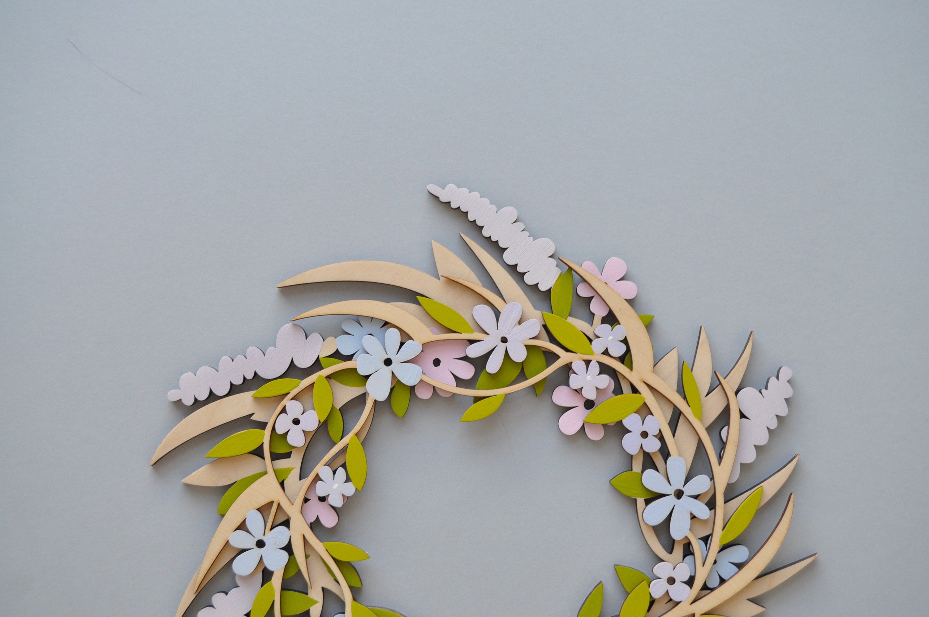 Wreath Svg Floral Wreath Svg Farmhouse Wreath Layered Svg - Etsy