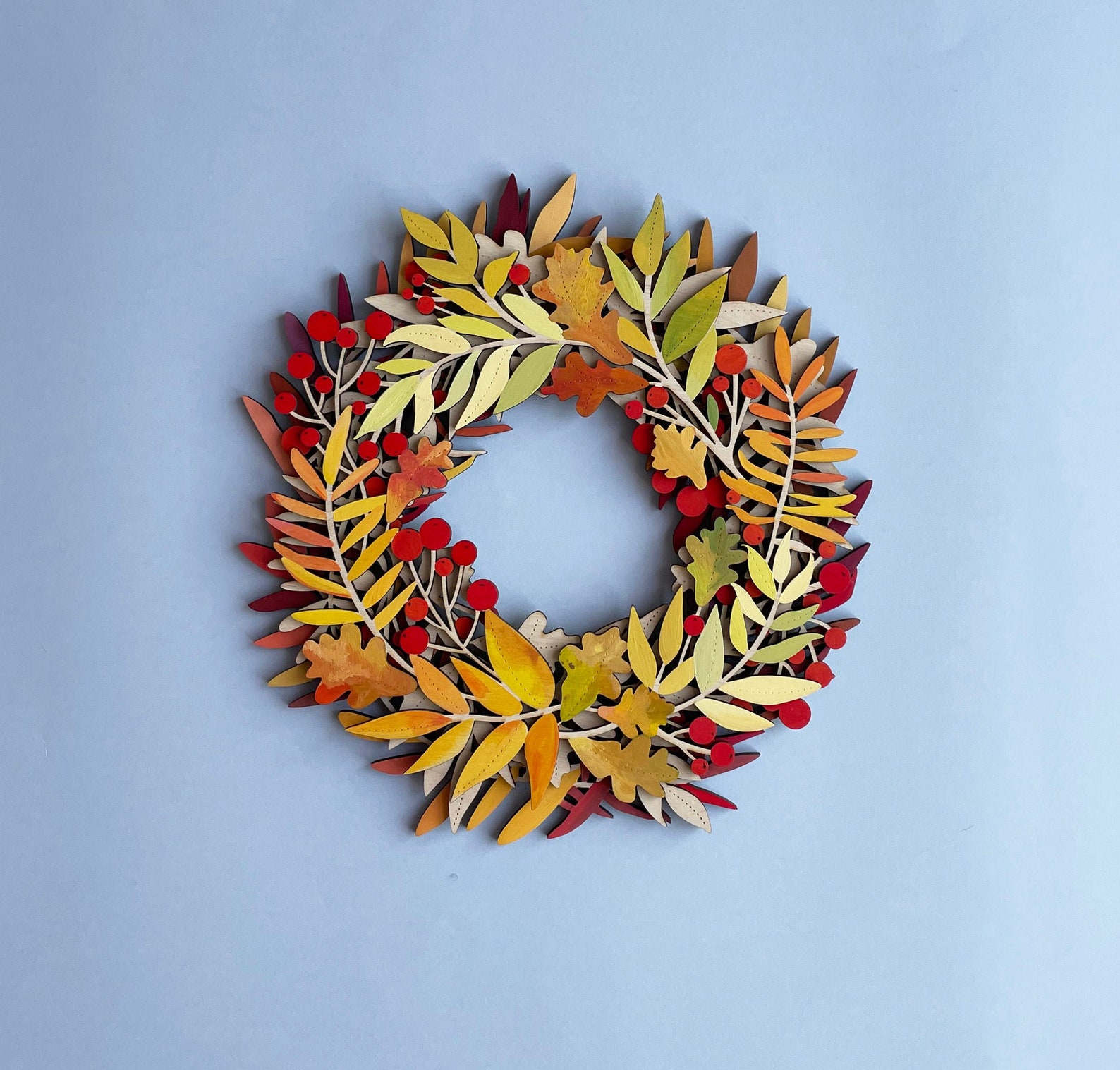 Wreath Svg Fall Wreath Svg Autumn Laser Cut Files Pumpkin - Etsy