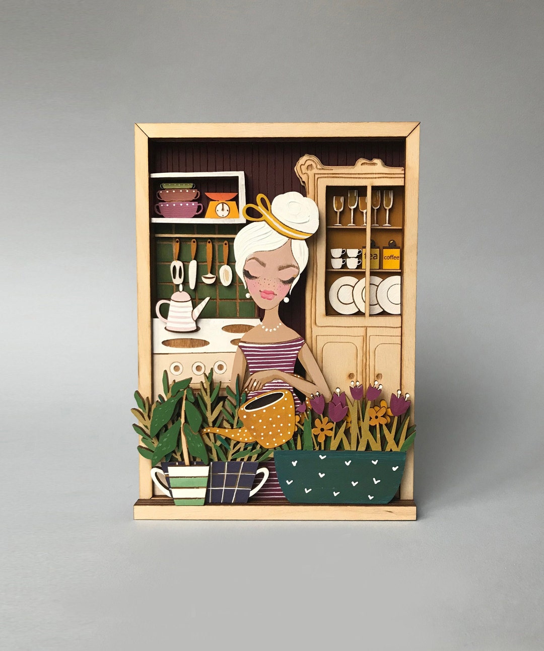 Layered Kitchen Picture for Laser Cutting - Etsy