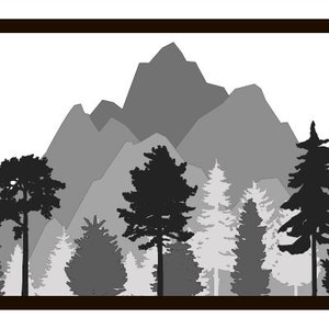 Layered Forest Svg Mountain Svg Wall Hanging Cut File Layered Mountain ...