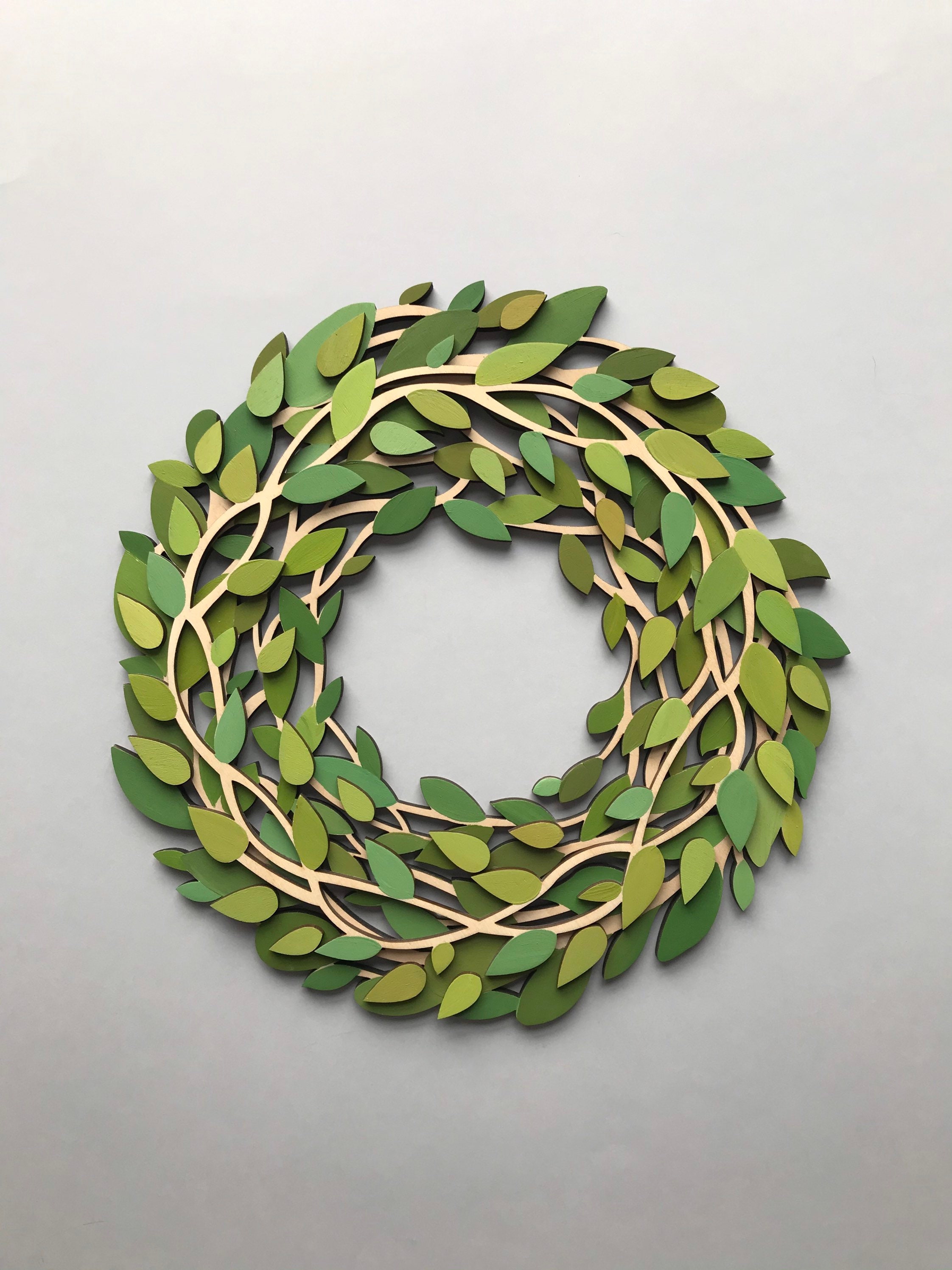 Wreath Svg Leaf Wreath Svg Plant Svg Laser Svg - Etsy