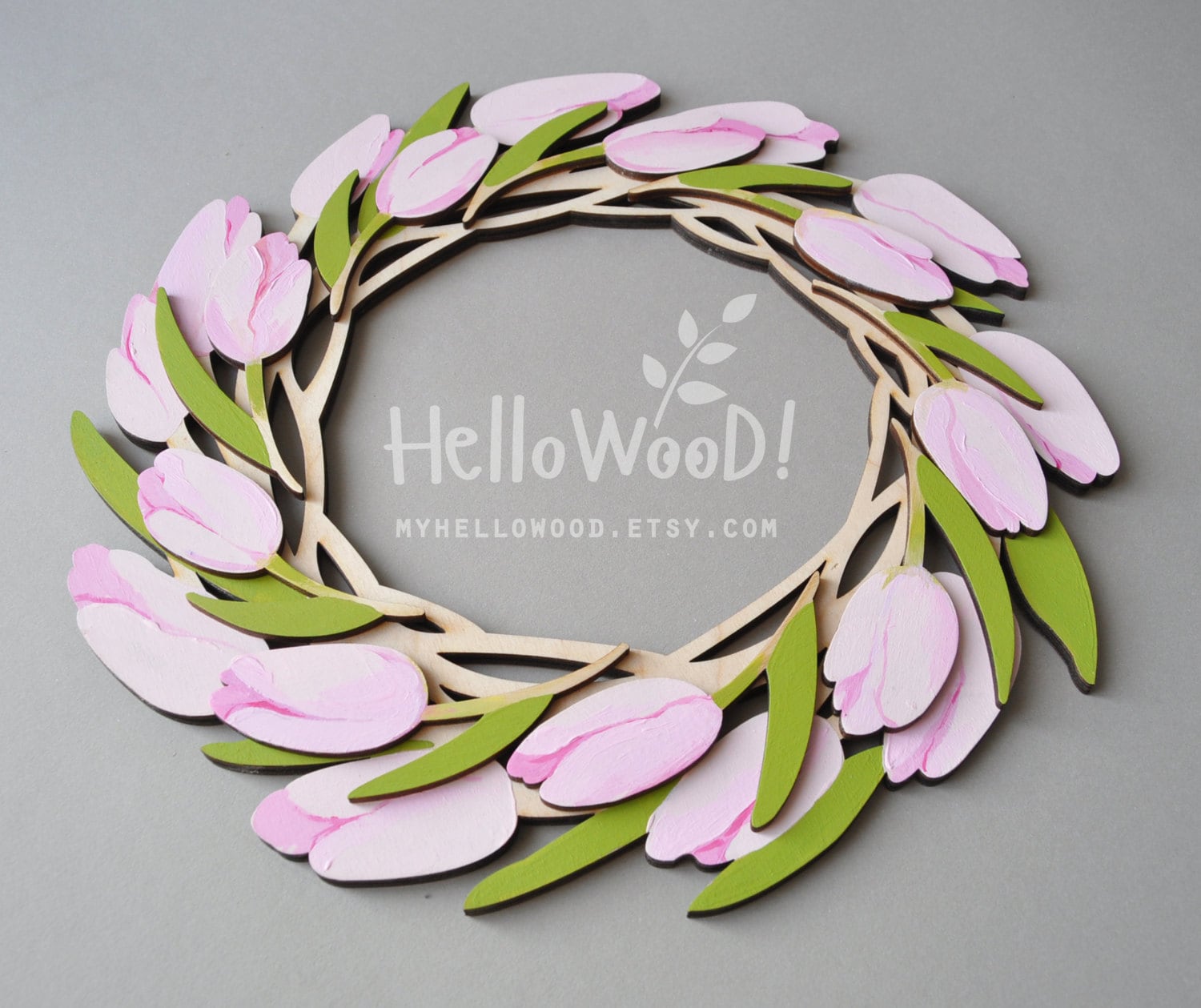 Wreath Svg Tulip Wreath Ornament Svg Laser Cut Files Easter - Etsy