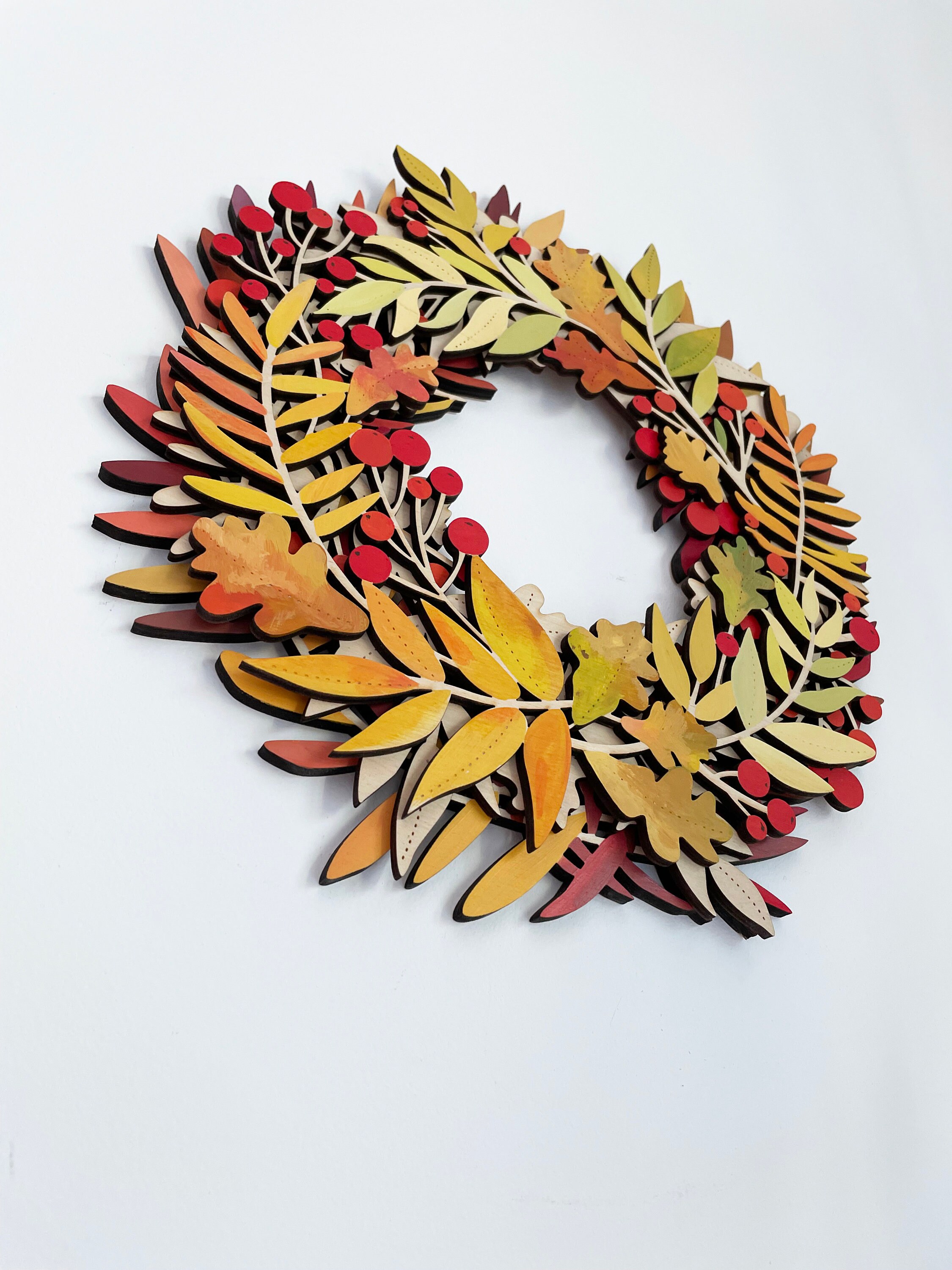 Wreath Svg Fall Wreath Svg Autumn Laser Cut Files Pumpkin - Etsy