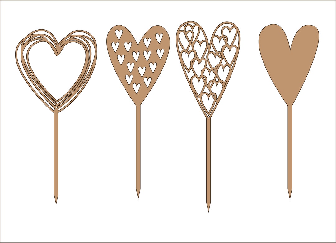Hearts Svg Cake Topper Svg Valentines Svg Valentines Day Decor ...