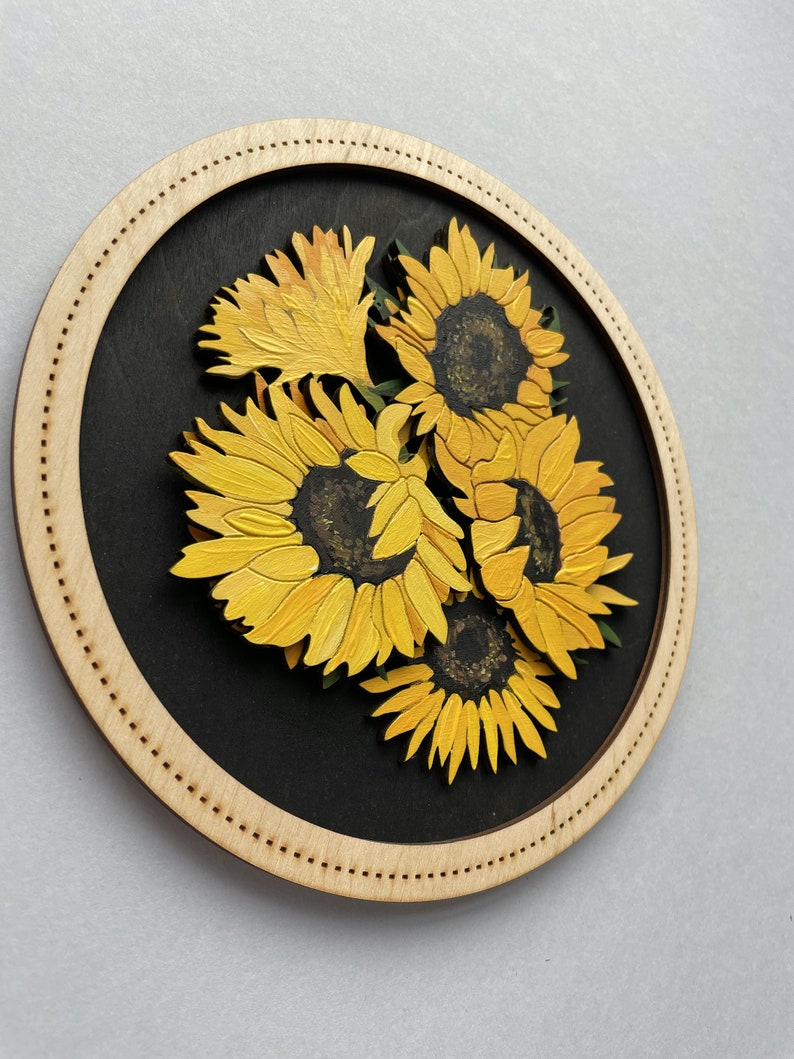 Layered Sunflowers Svg Laser Cut Files Flowers Svg Sunflower - Etsy