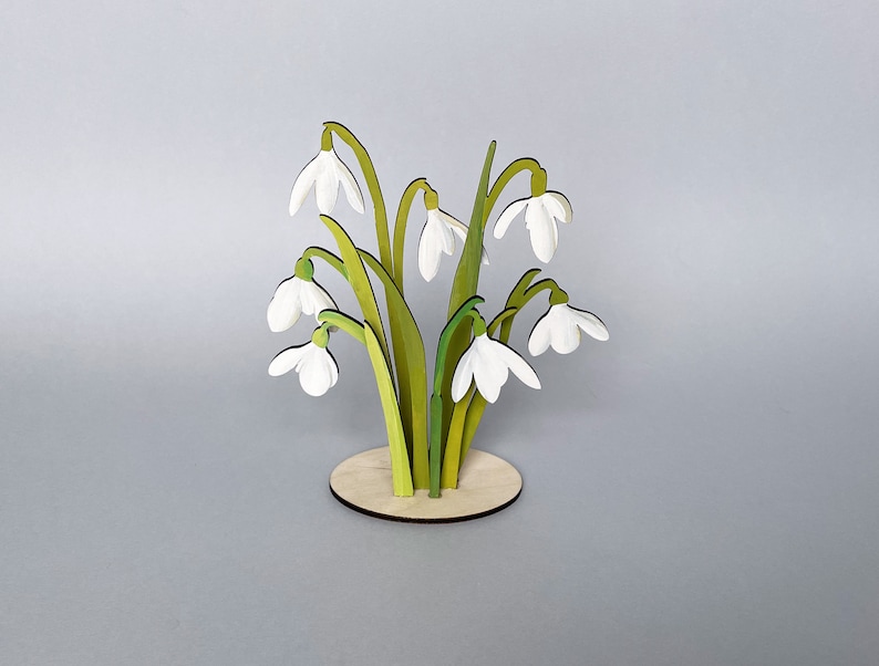 Snowdrops Svg Wildflowers Svg Wood Flowers Table Centerpiece Flowers ...