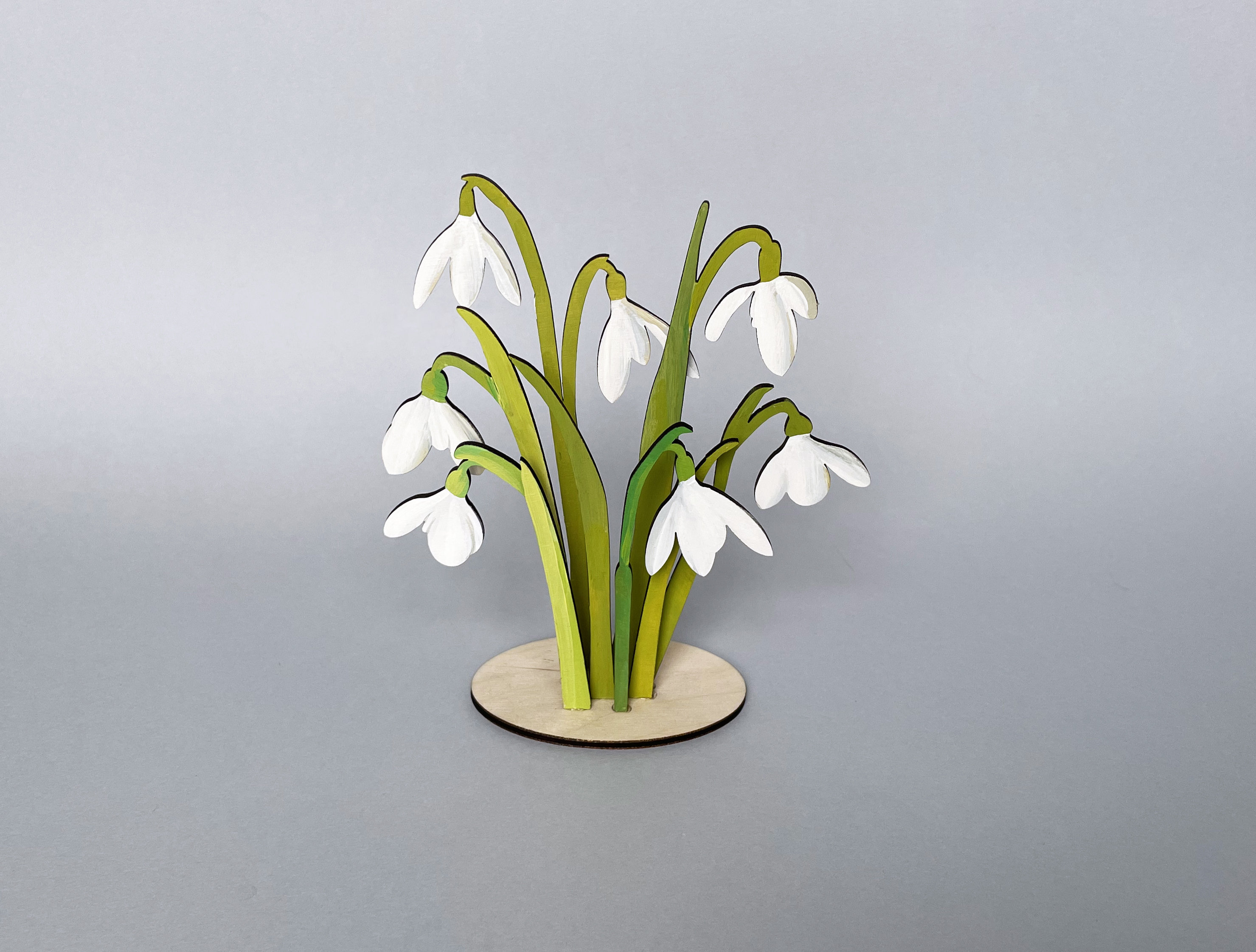 Snowdrops Svg Wildflowers Svg Wood Flowers Table Centerpiece - Etsy