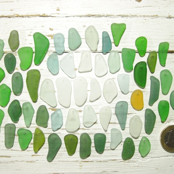 Top Drilled Genuine Sea Glass - Etsy